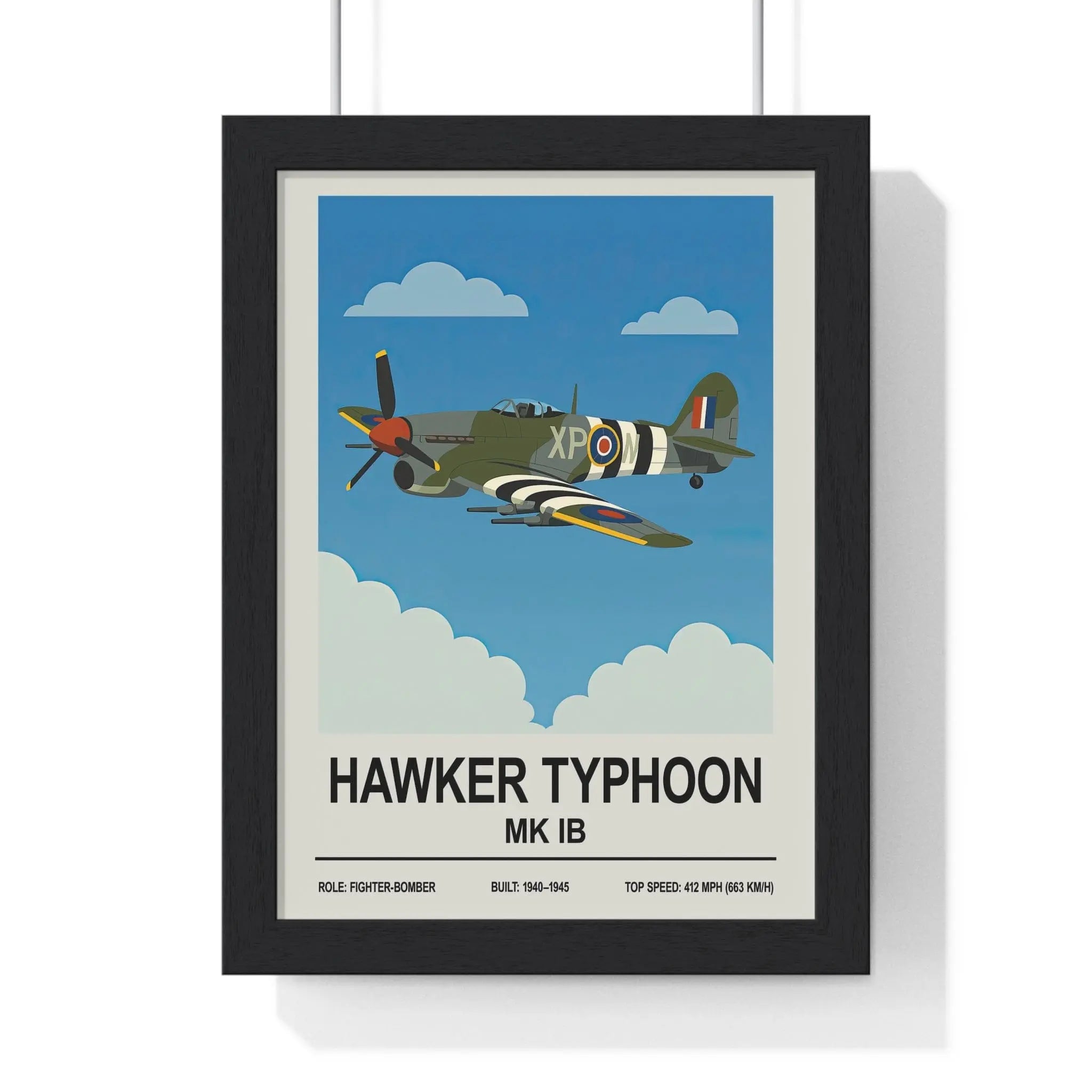 Hawker Typhoon Poster | WWII Fighter-Bomber Plane Print – Cork & Co
